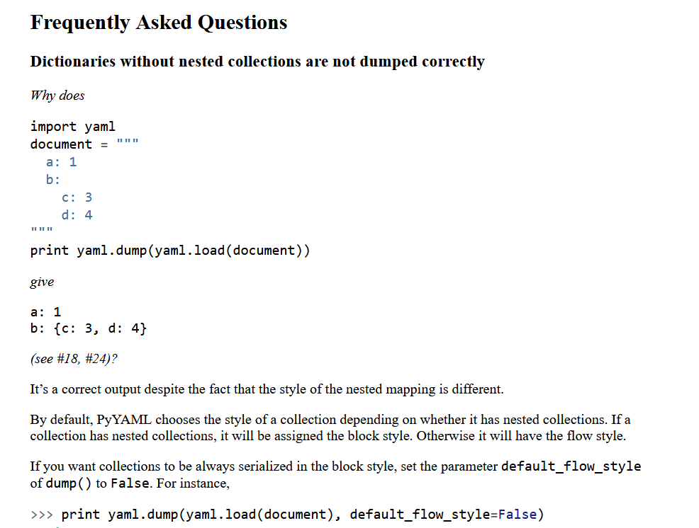 Pyyaml Documentation Lifeforce Software Tips And Research
